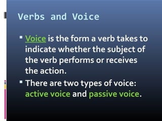 English 9 Active and Passive Voice a powerpoint presentation. | PPTX