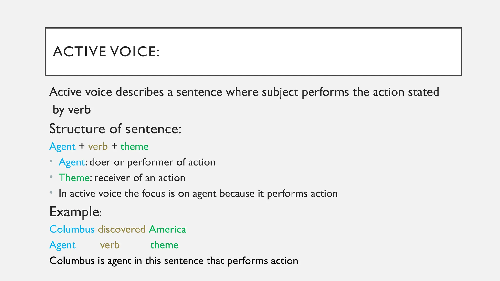 Voices of the verb, Active and passive voice.pptx