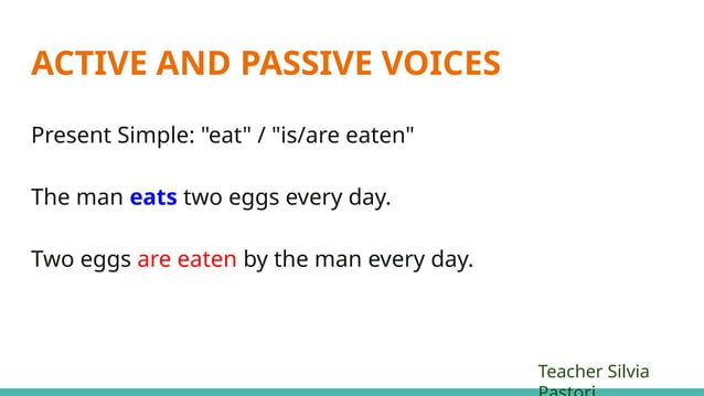 PASSIVE VOICE EXPLANATION ON HOW TO USE THEM | PPT