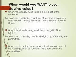 Active and passive for human understanding voice.ppt