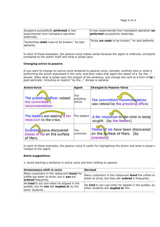 Mastering Active and Passive Voice for Clear Writing | PDF