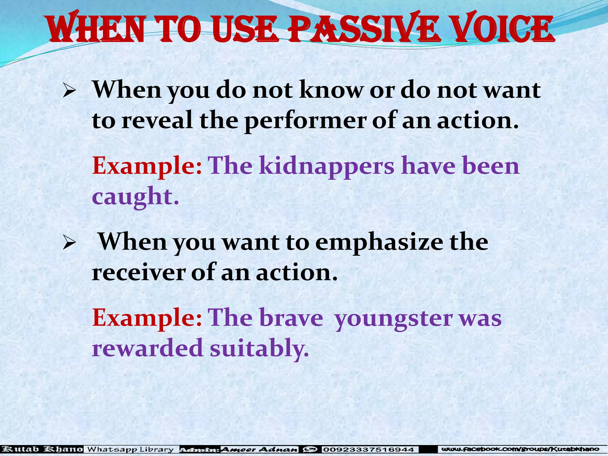 Active and passive voice | PDF