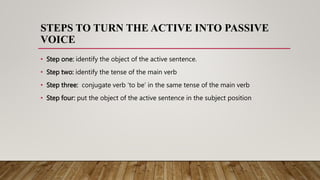 Active and passive voice for 1BAC SF1.pptx