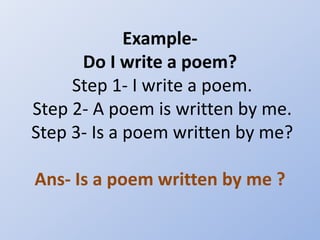 Active and passive voice( Interrogative Sentence) | PPTX