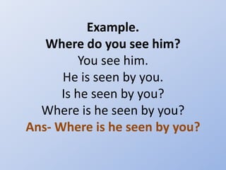 Active and passive voice( Interrogative Sentence) | PPTX