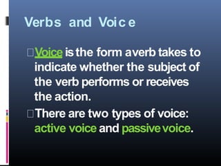 Active voice Tenses | PPT