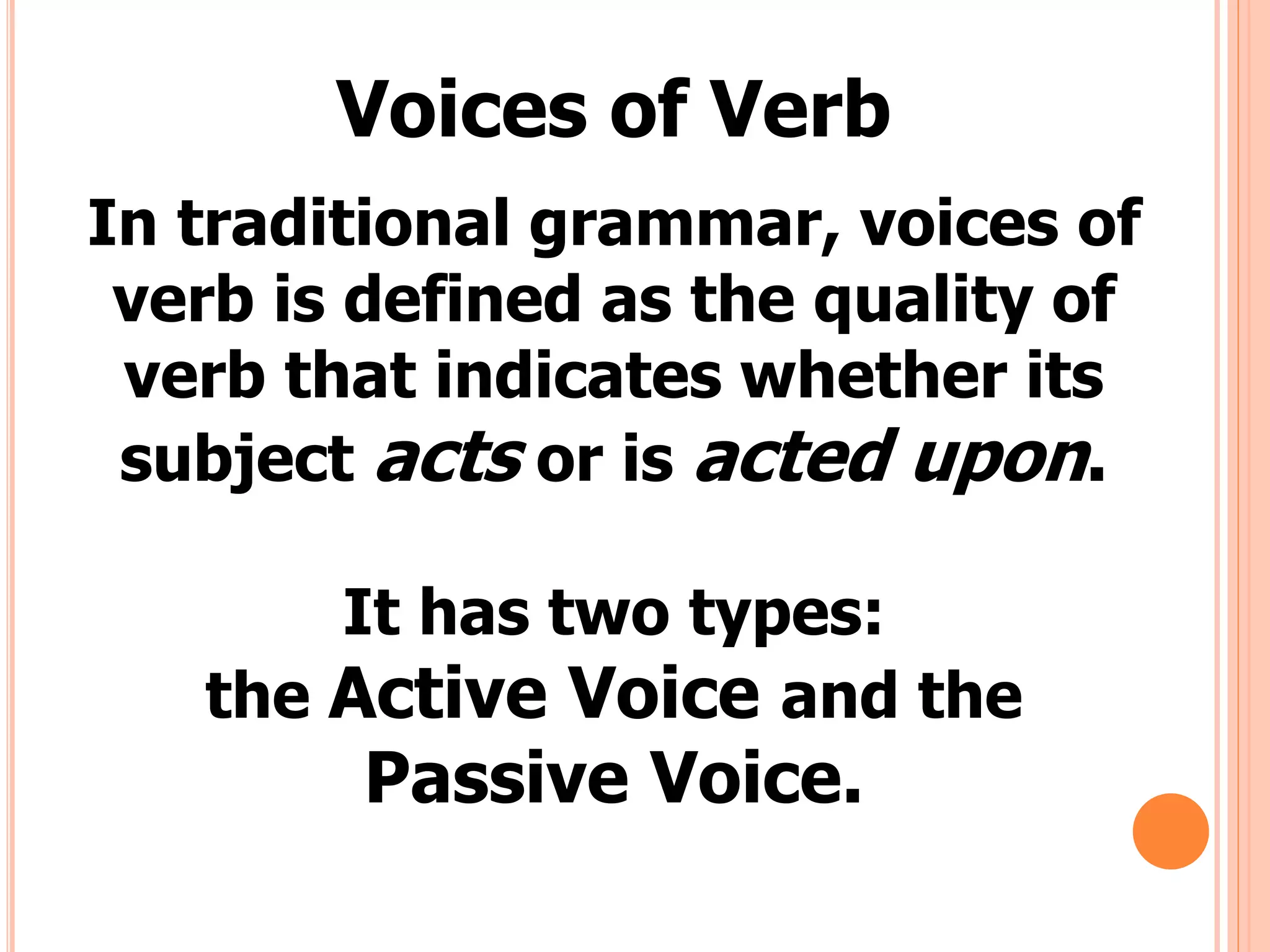 Active and passive voice ppt | PPTX