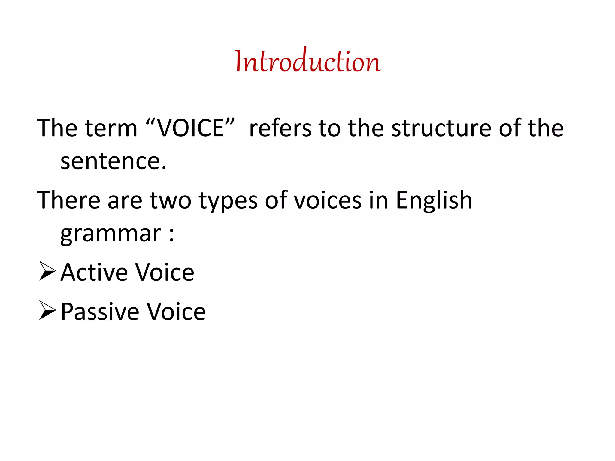 Active and passive voices | PPTX