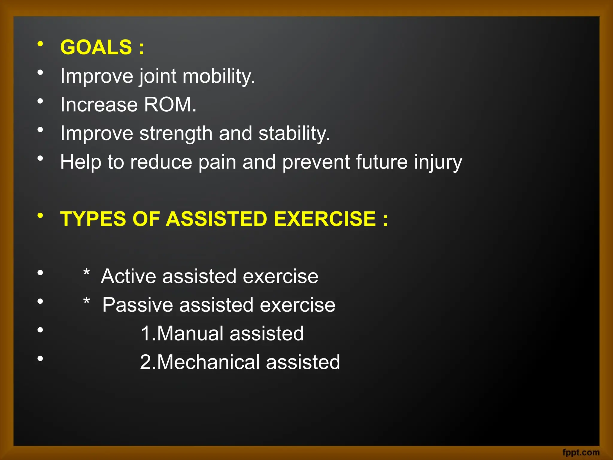ACTIVE ASSISTED EXERCISE.pptx file by gokul | PPTX