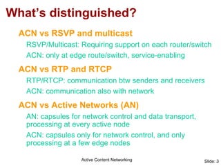Active Content Networking(ACN) | PPT | Computer Networking | Computing