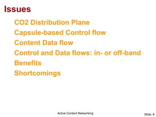 Active Content Networking(ACN) | PPT | Computer Networking | Computing