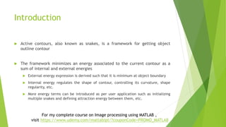 Active contour segmentation | PPTX
