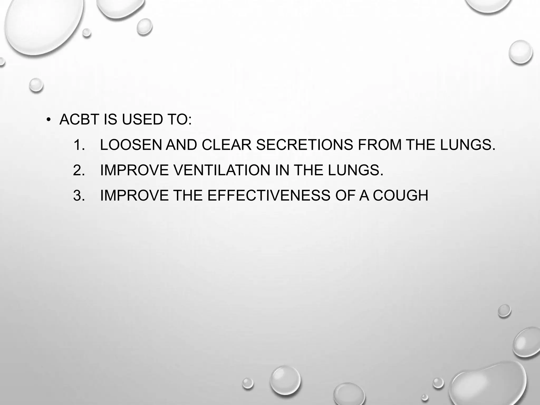 Active Cycle of Breathing Technique (ACBT) | PPTX