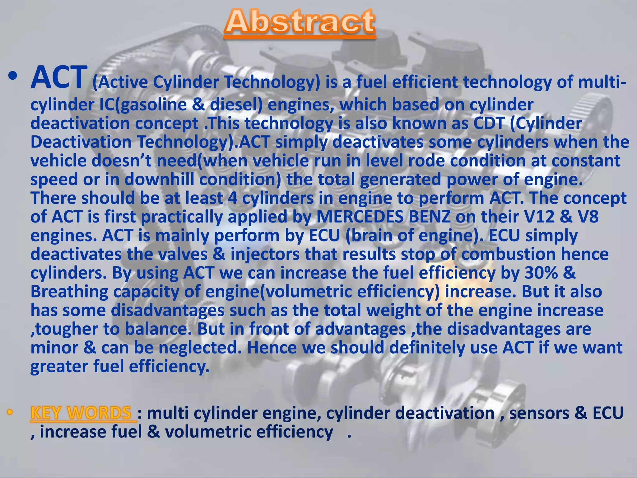 Active cylinder technology(ACT) | PPTX