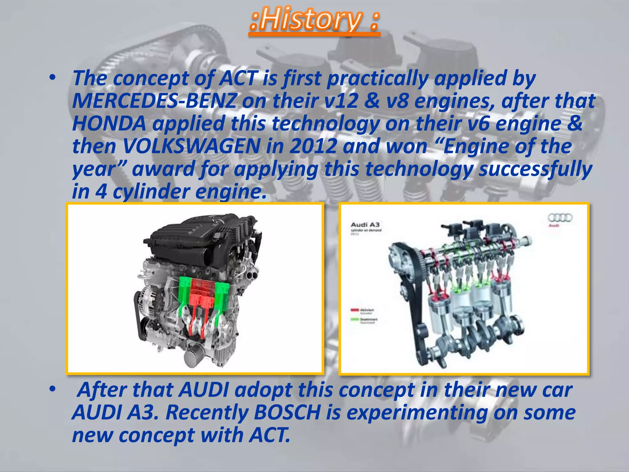 Active cylinder technology(ACT) | PPTX