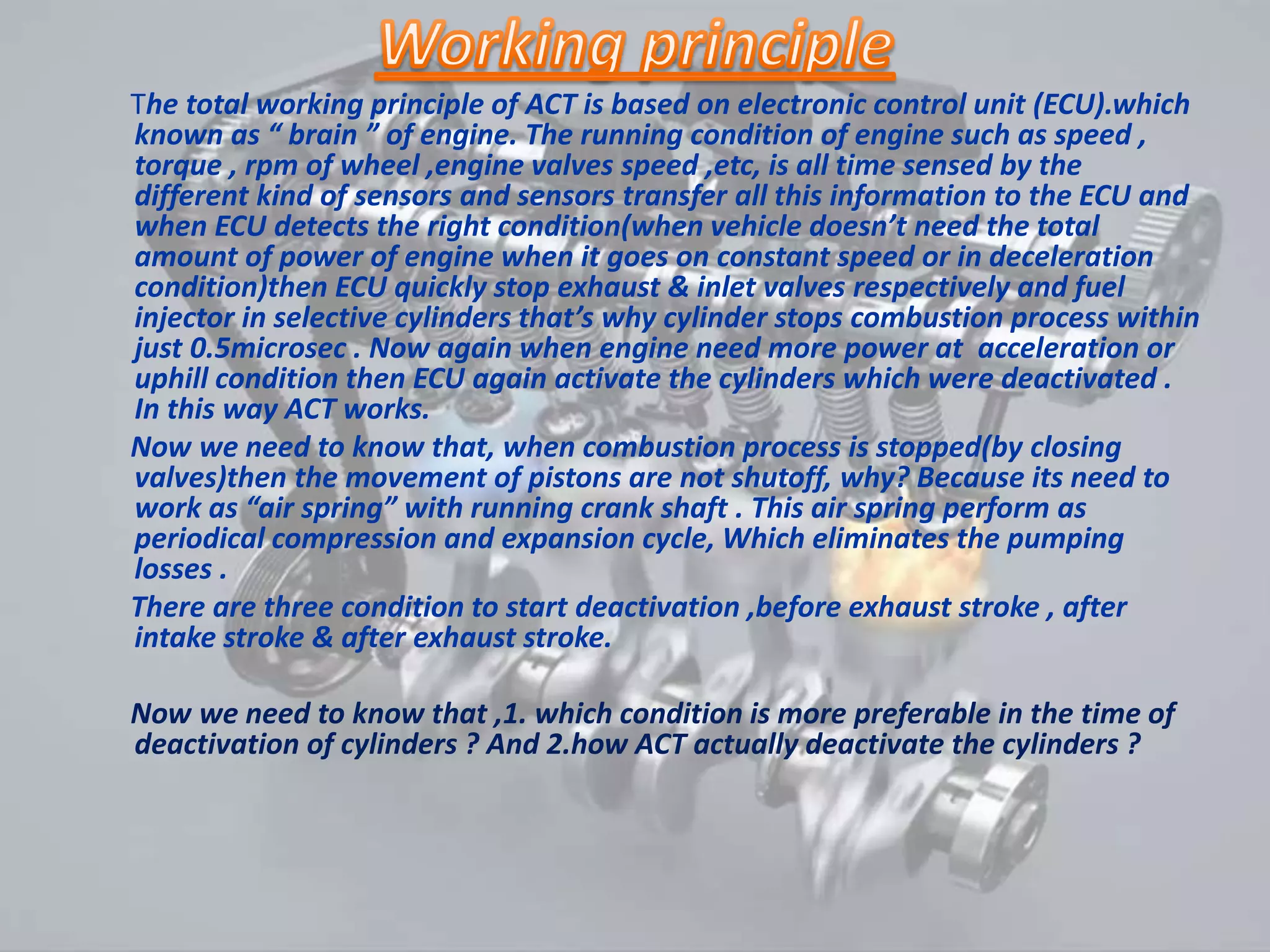 Active cylinder technology(ACT) | PPTX