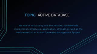 Active database system | PPTX