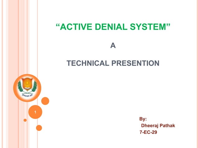 Active denial system | PPTX