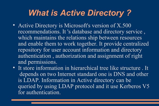 Active Directory | PPT