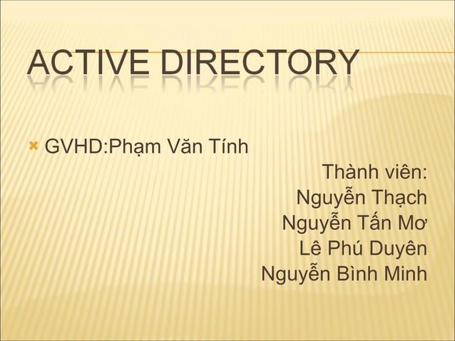 Active directory | PPT
