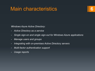 Windows Azure Active Directory | PPT