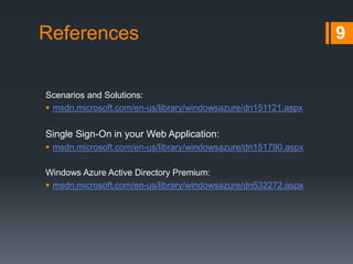 Windows Azure Active Directory | PPT