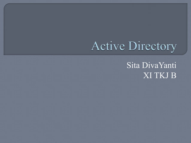 Active directory | PPTX