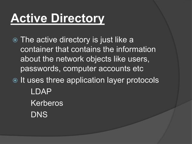 Active directory | PPT