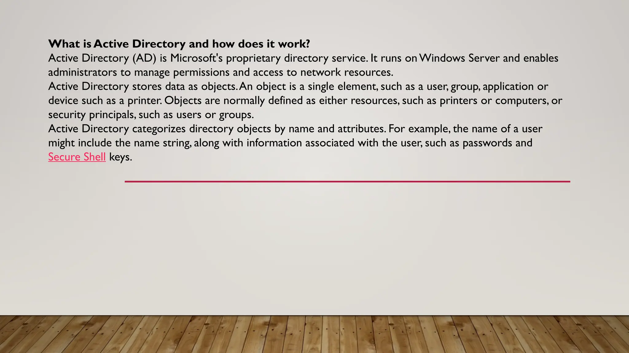 Active Directory Domain Services Presentation | PPTX