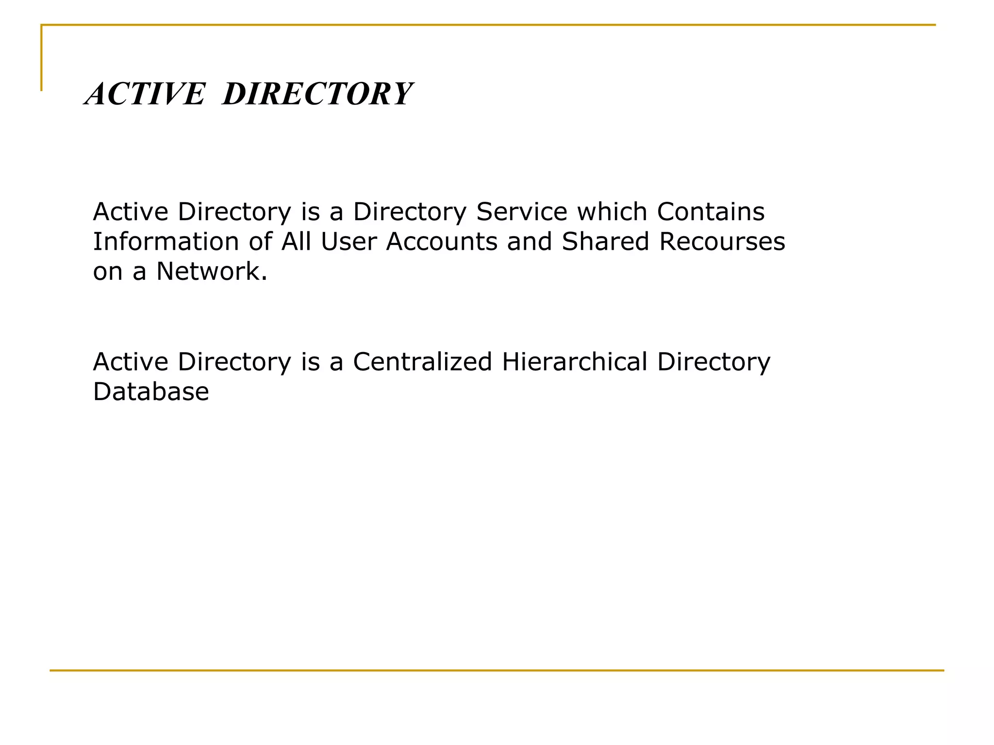 Active directory | PPT