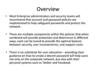 Active directory account lockouts | PPTX | Internet | Computing