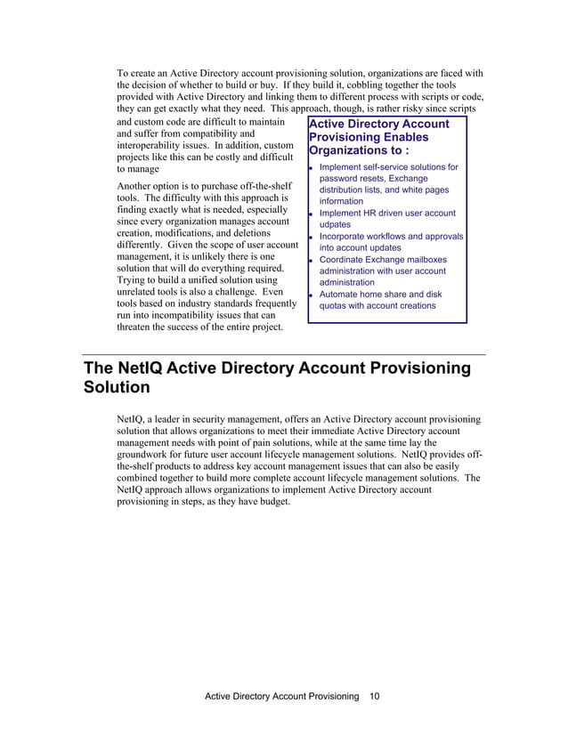 Active directoryaccountprovisioningwp | PDF