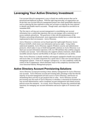 Active directoryaccountprovisioningwp | PDF