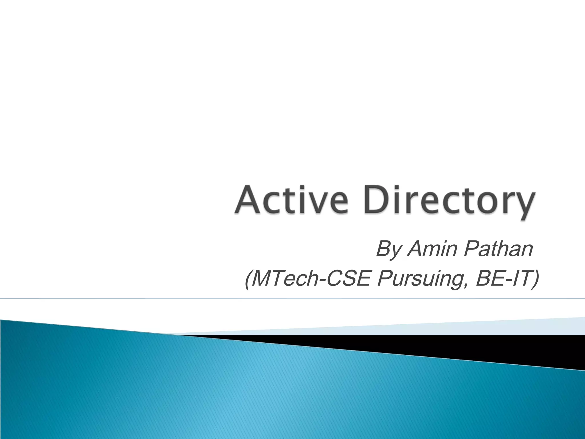 Active directory and application | PPT