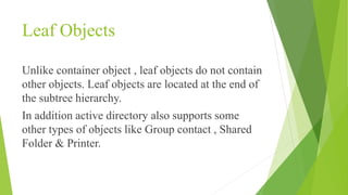 Active directory architecture | PPTX
