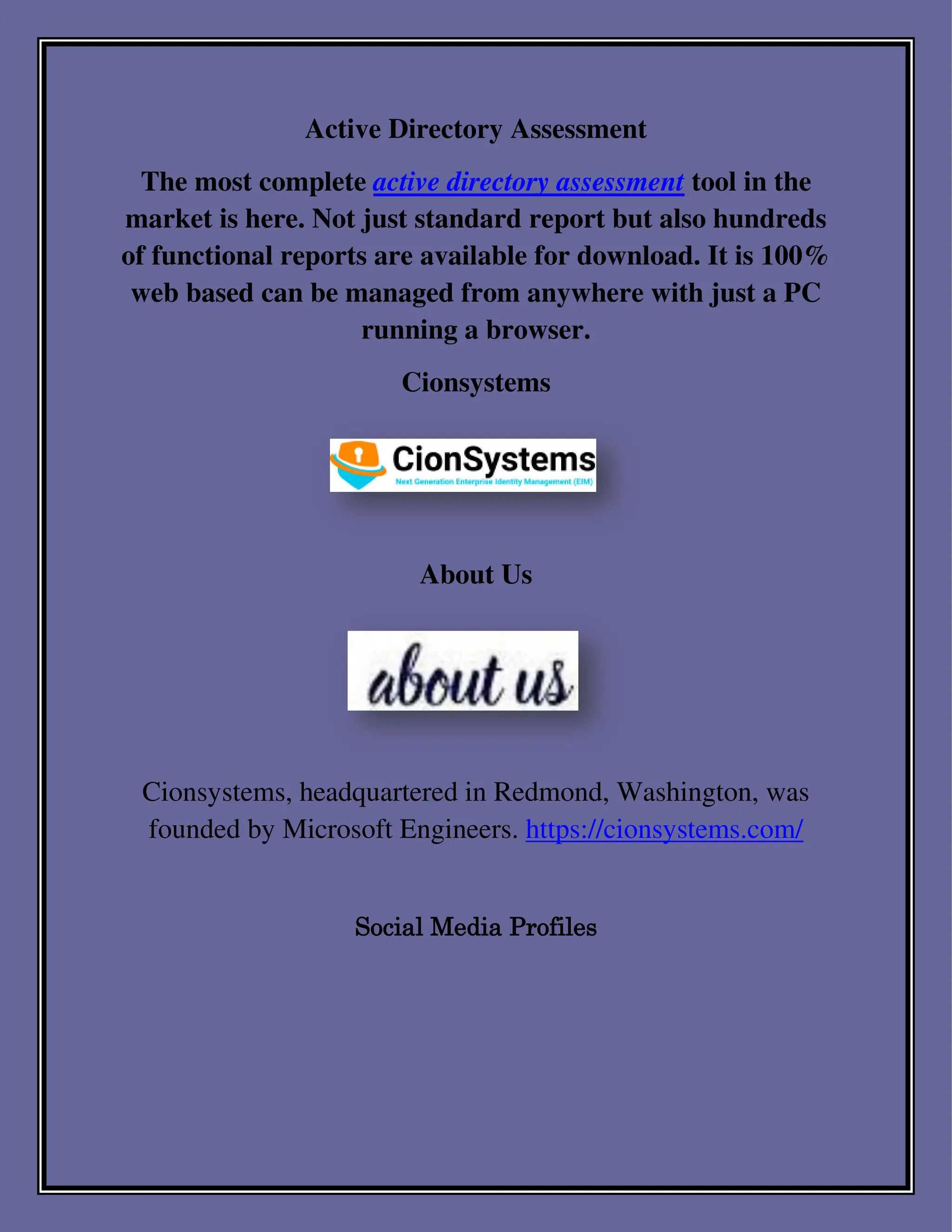 Active Directory Assessment, cionsystems.com.pdf