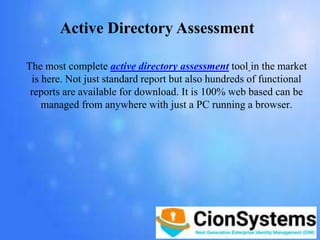 Active Directory Assessment, cionsystems.pptx