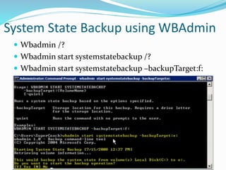 Active directory backup | PPT