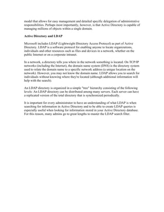 Active directory basics | PDF