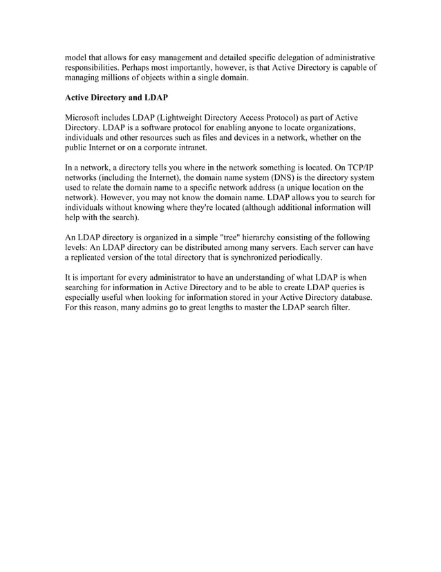 Active directory basics | PDF