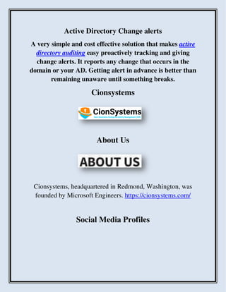 Active Directory Change alerts, cionsystems.com.pdf
