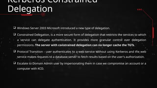 Active Directory Delegation Attacks by Syed Modassir Ali | PPT