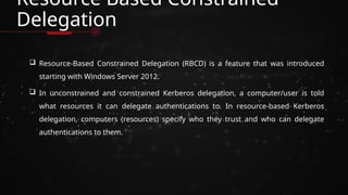 Active Directory Delegation Attacks by Syed Modassir Ali | PPT