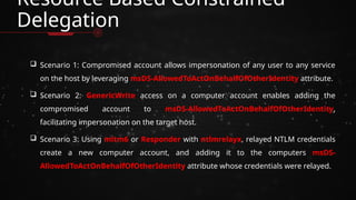 Active Directory Delegation Attacks by Syed Modassir Ali | PPT