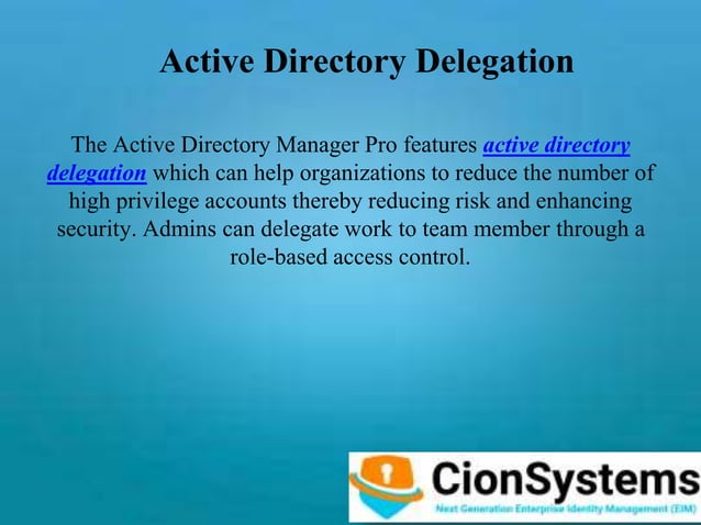 Active Directory Delegation, cionsystems.com.pptx