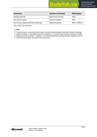 Active Directory Design Guide | PDF