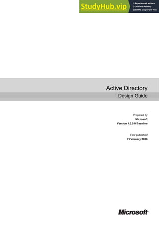 Active Directory Design Guide | PDF