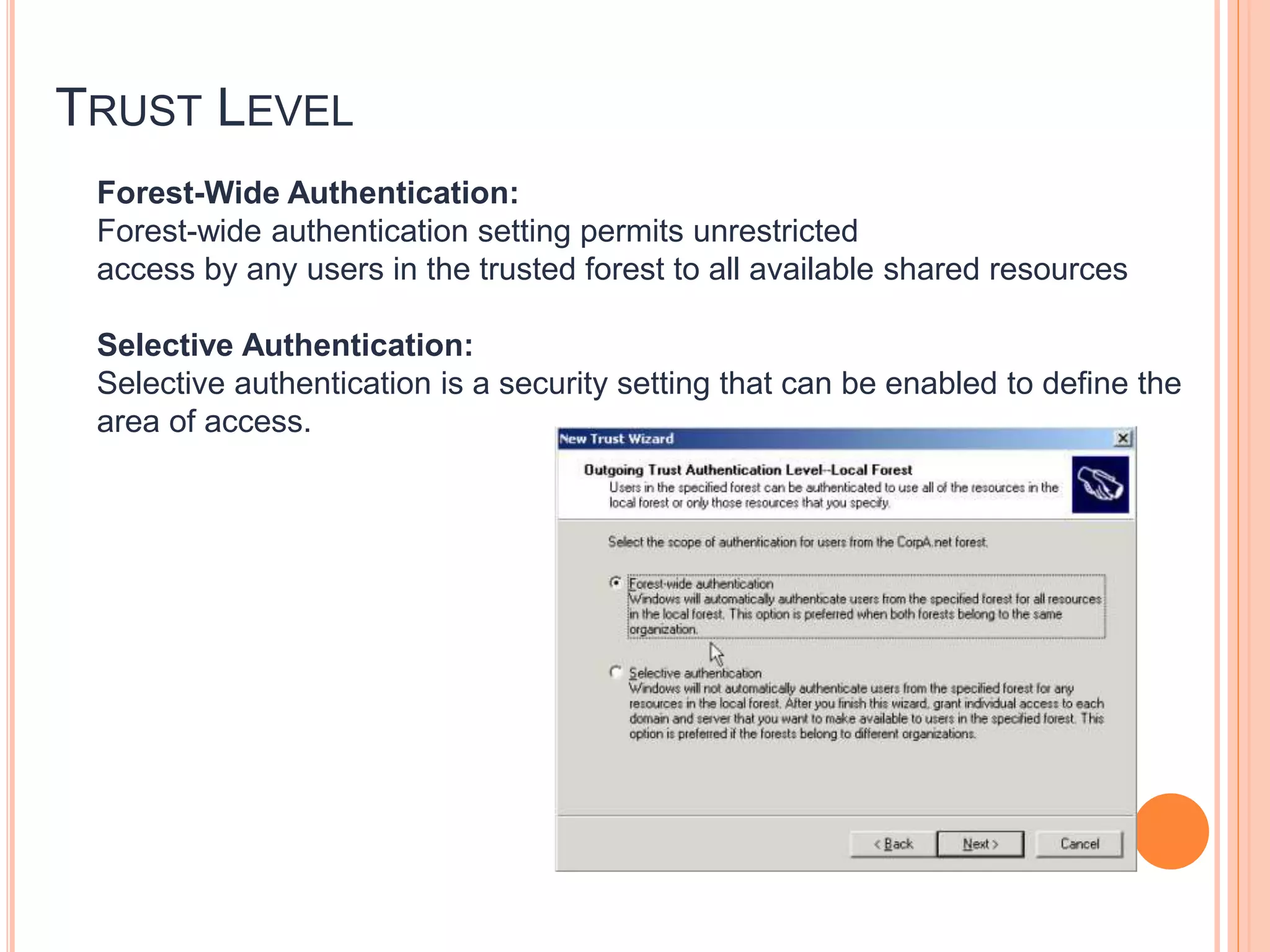 Active Directory Domain And Trust Pptx Operating Systems Computer Software And Applications
