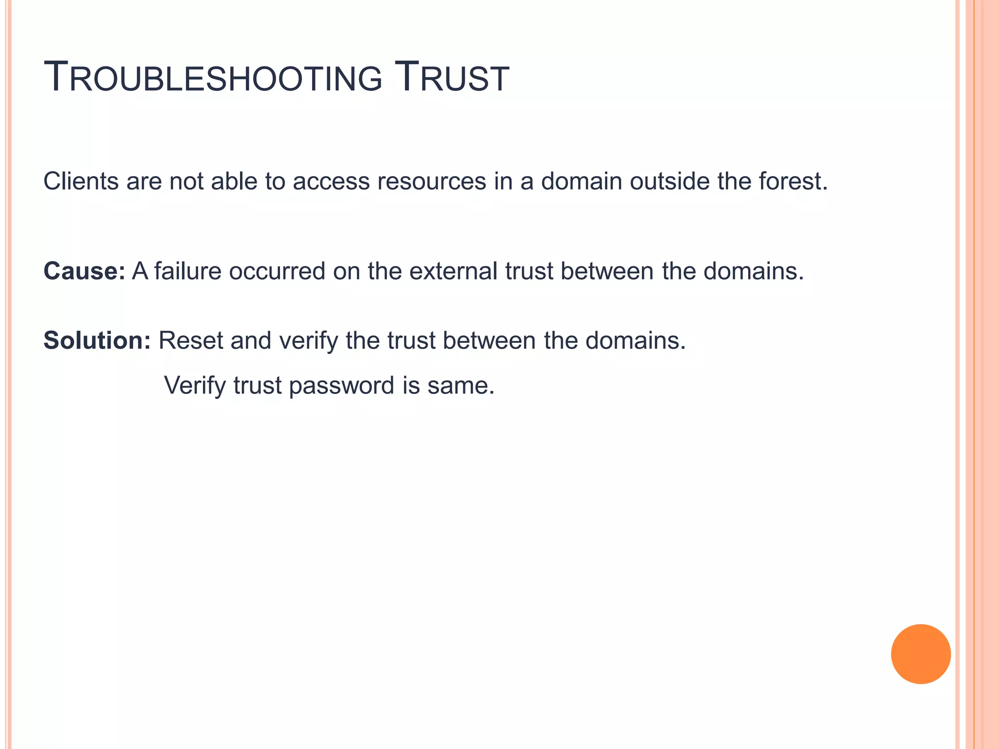 Active Directory Domain And Trust Pptx Operating Systems Computer Software And Applications