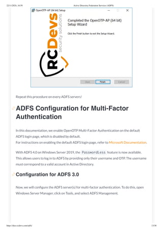 Active Directory Federation Services: OpenOTP Multi-Factor Authentication Integration with ADFS ...